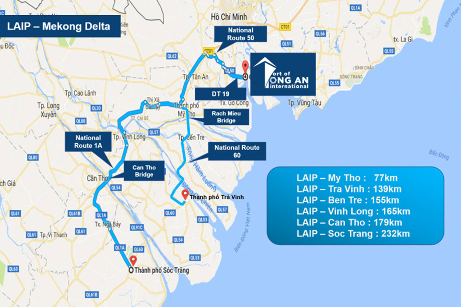 Port Layout & Location - Long An International Port